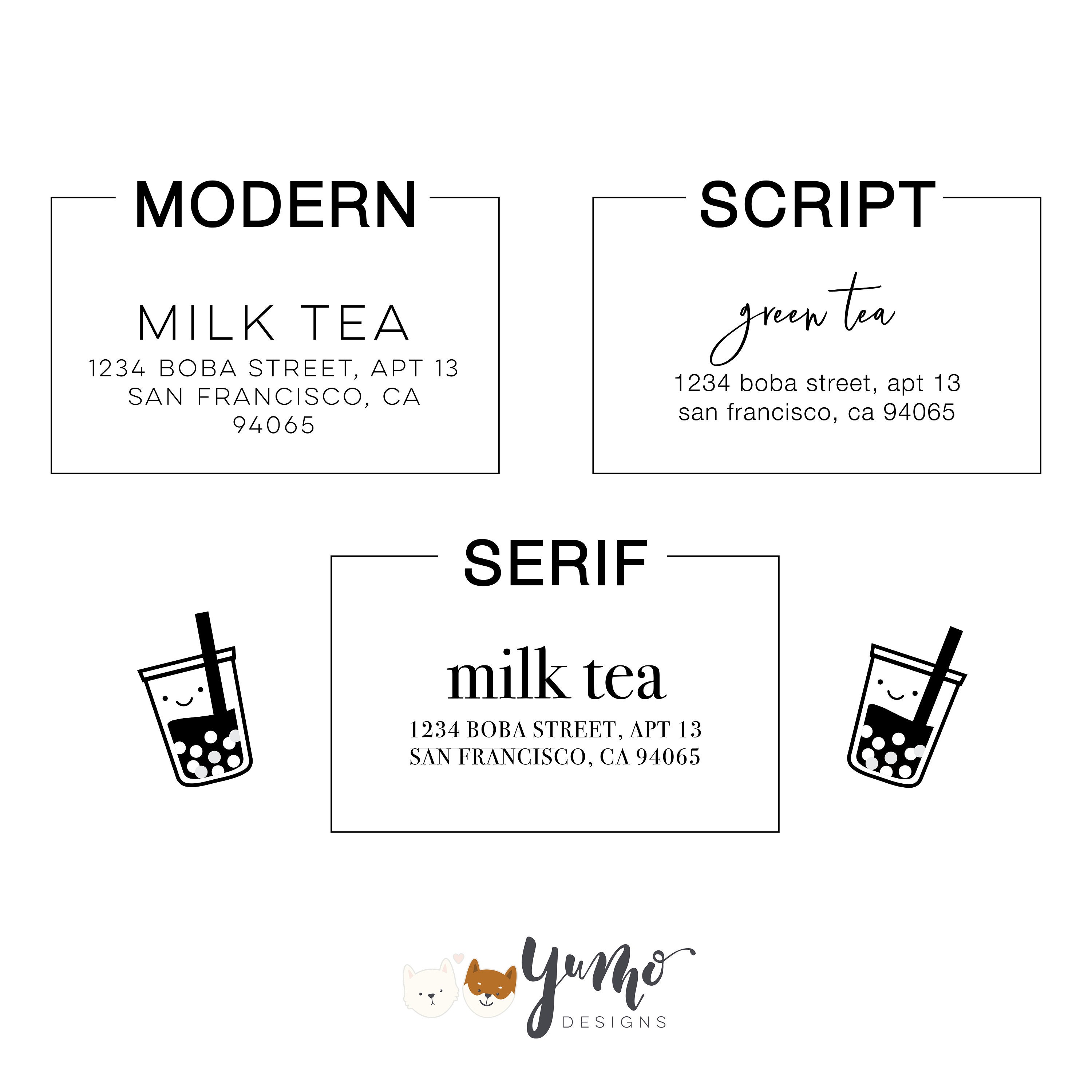 Boba Milk Tea Personalize Address Labels | Etsy