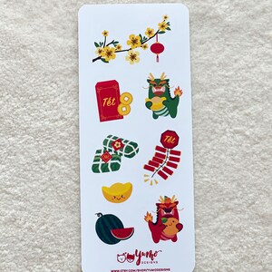 Tet Lunar New Year of the Dragon Sticker Tall Sheet New Year Stickers ...