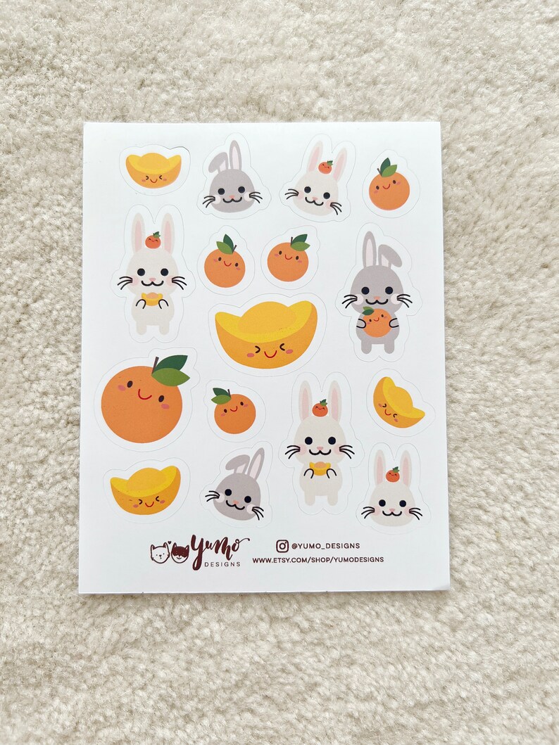 Lunar New Year of the Rabbit Sticker Sheet - Etsy