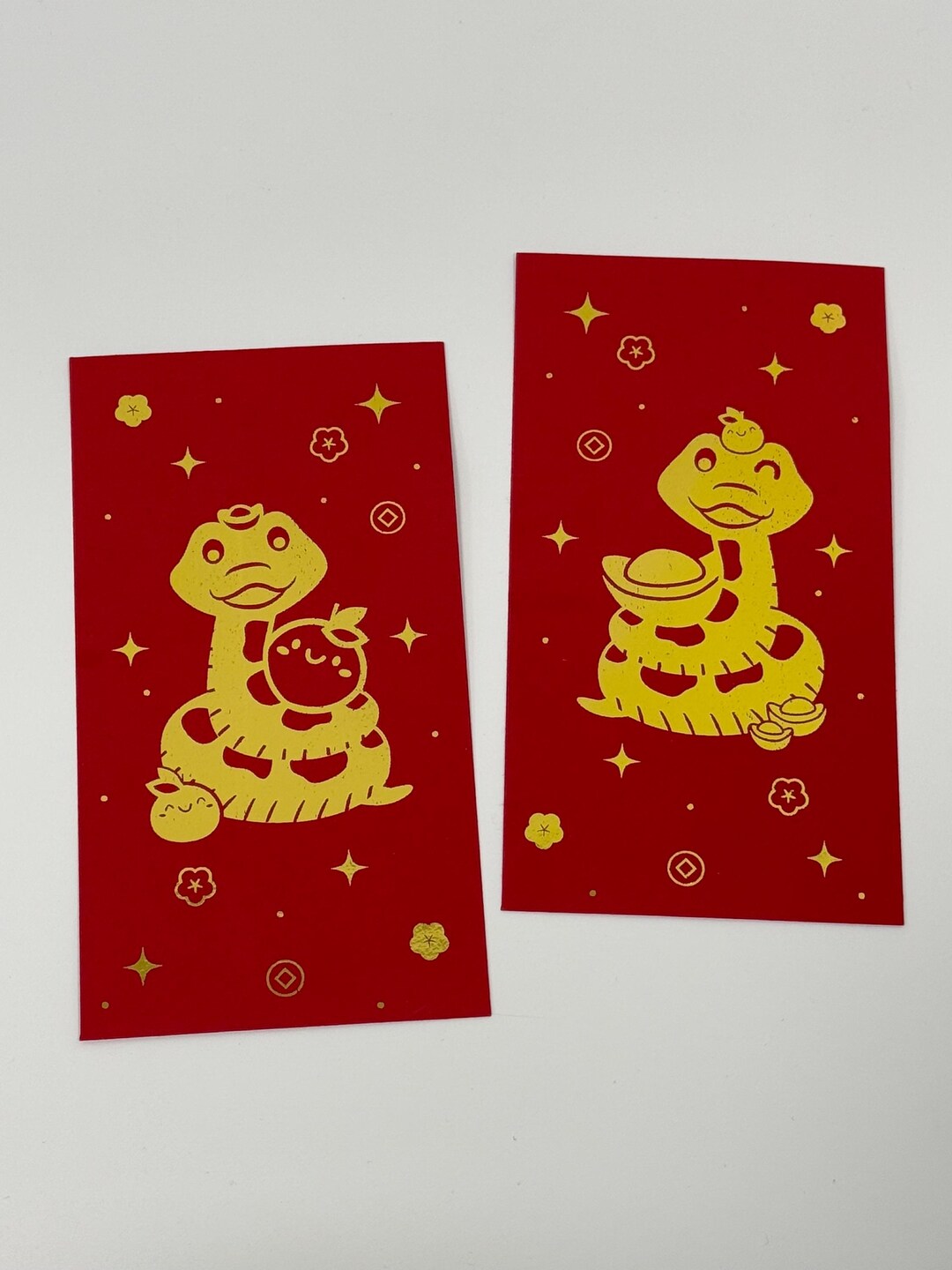 Year of the Snake Red Envelope Gold - Lucky Money Money Envelope Lunar ...