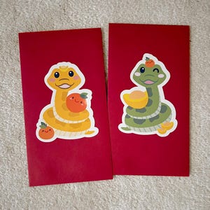 Year of the Snake Red Envelope Gold - Lucky Money Money Envelope Lunar ...