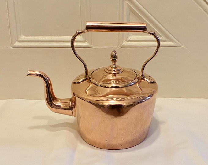 Antique English 19th Century Country House Kitchen Hand Forged Copper 8 ...