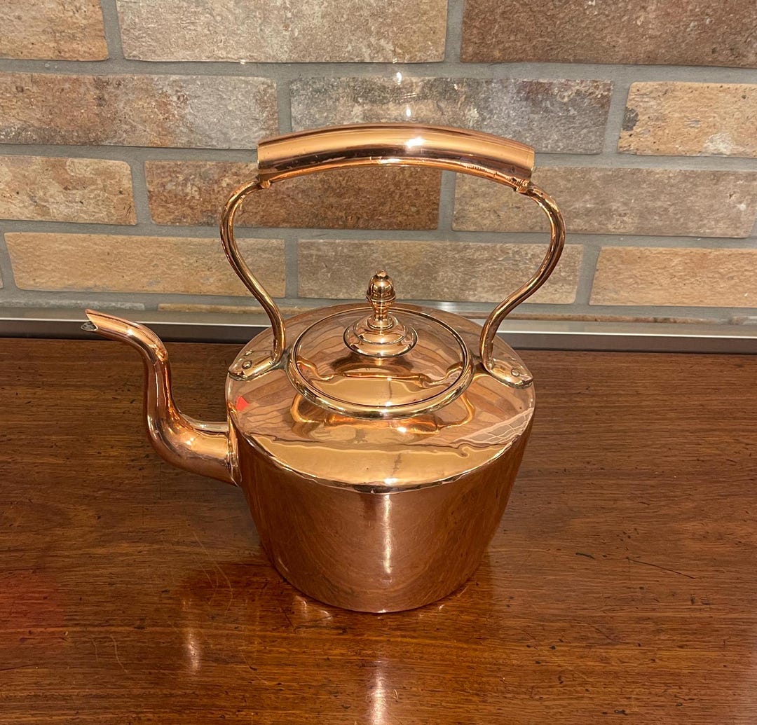 Antique English 19th Century Country House Kitchen Hand Forged Copper 6 ...