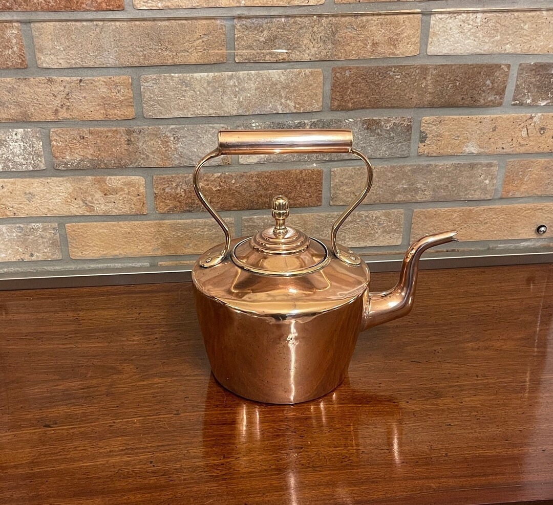 Antique English 19th Century Country House Kitchen Hand Forged Copper 7 ...