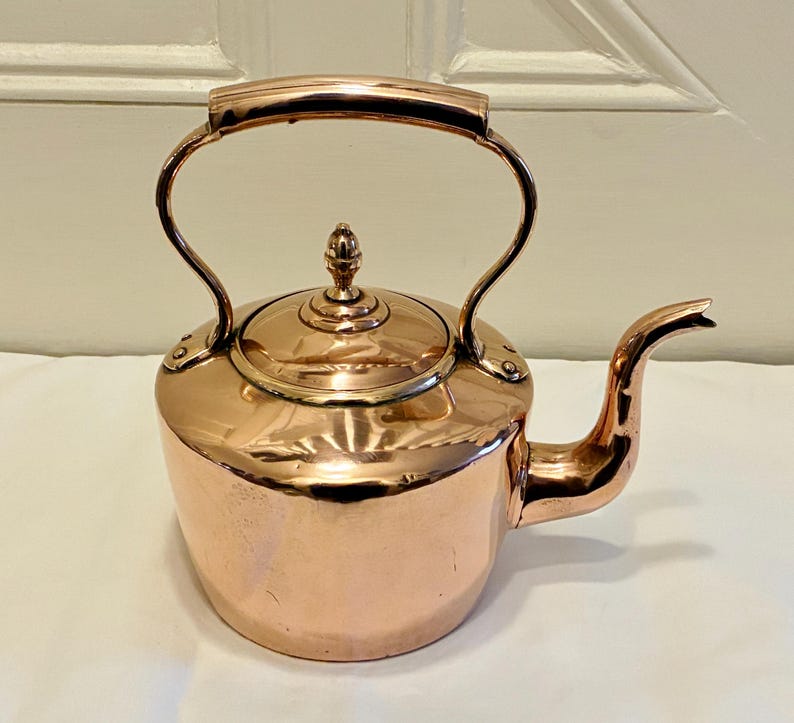 Antique English 19th Century Country House Kitchen Hand Forged Copper 4 ...