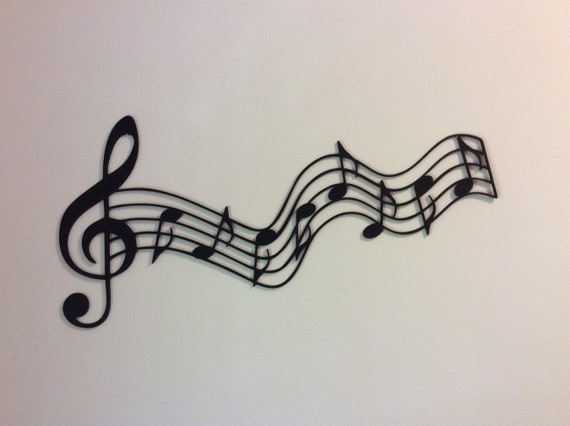 Music Notes Wavy Staff - Etsy
