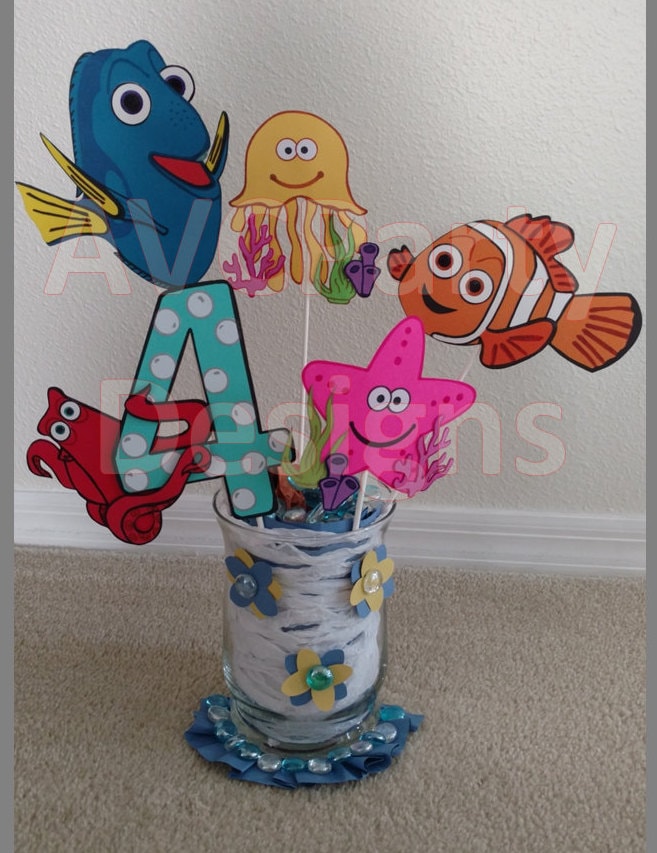 Nemo Theme Centerpieces Kara's Party Ideas Finding Dory Under The Sea