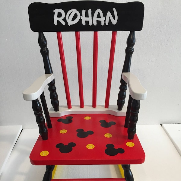 Mickey Mouse Rocking Chair - Etsy