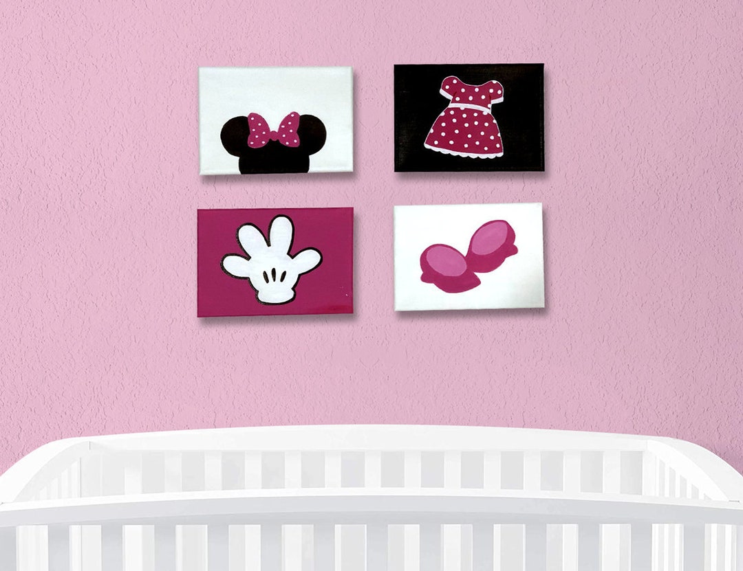 Minnie Mouse Wall Art - Minnie Mouse Decor - Minnie Mouse Bedroom ...