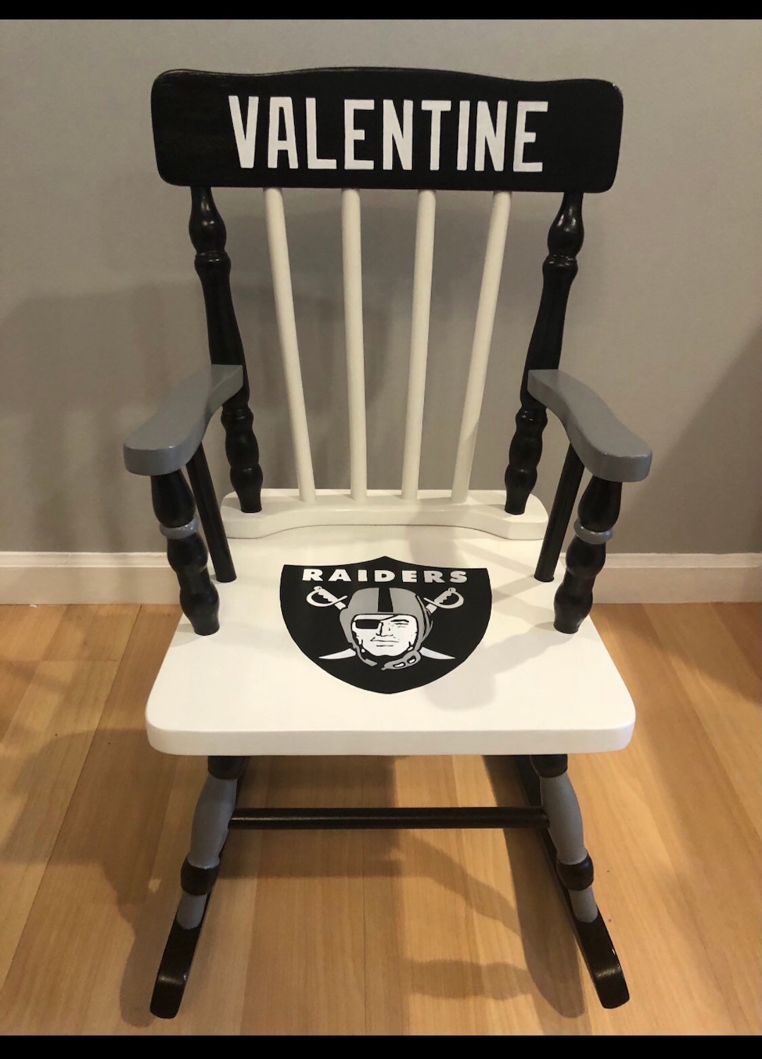 Oakland Raiders Childs Rocking Chair - Etsy