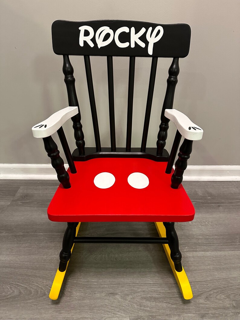 Mickey Mouse Rocking Chair Mickey Mouse Kids Disney Chair Mickey Mouse ...