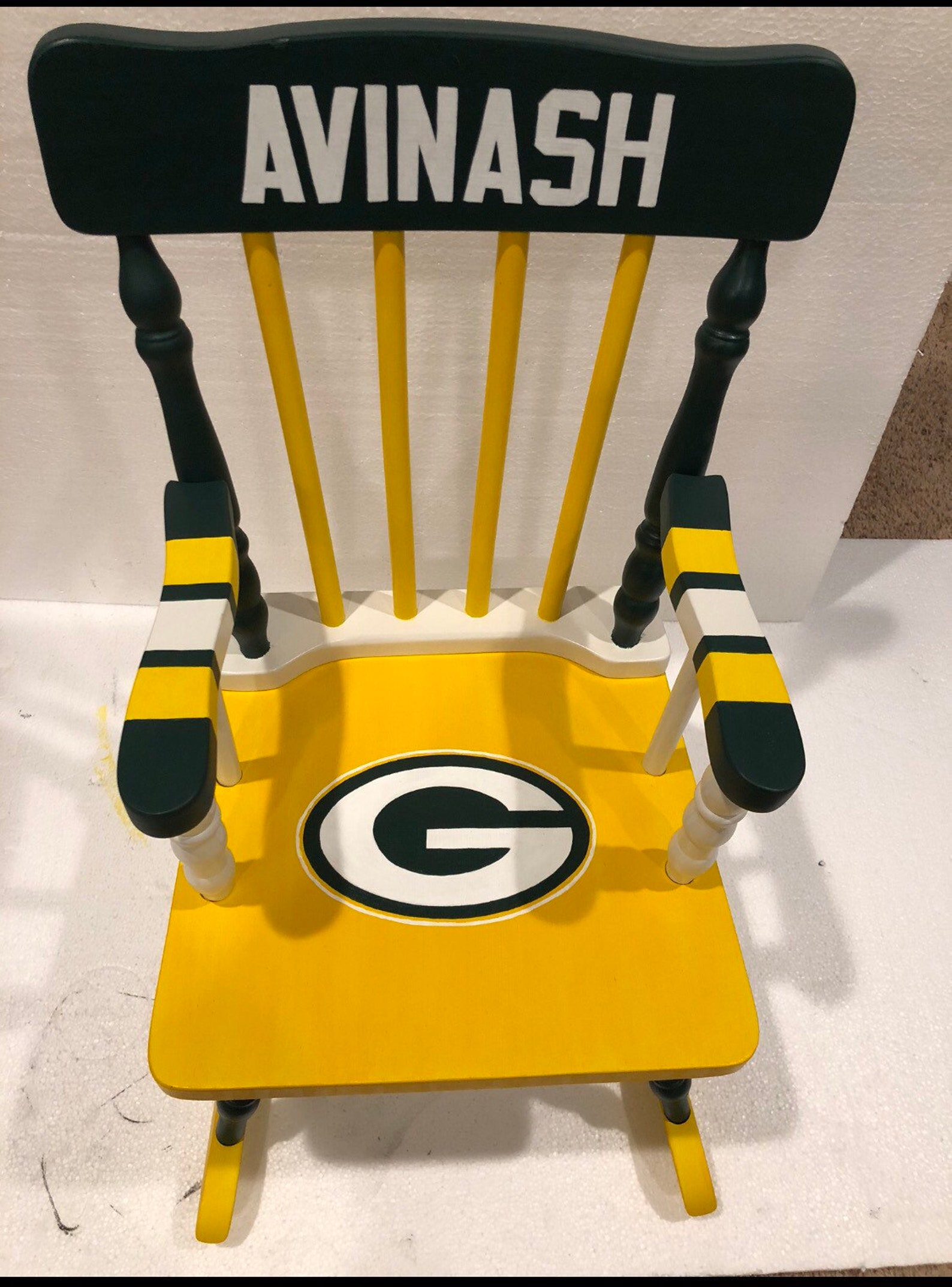 Greenbay Packers NFL Chair childrens Rocking Chair - Etsy
