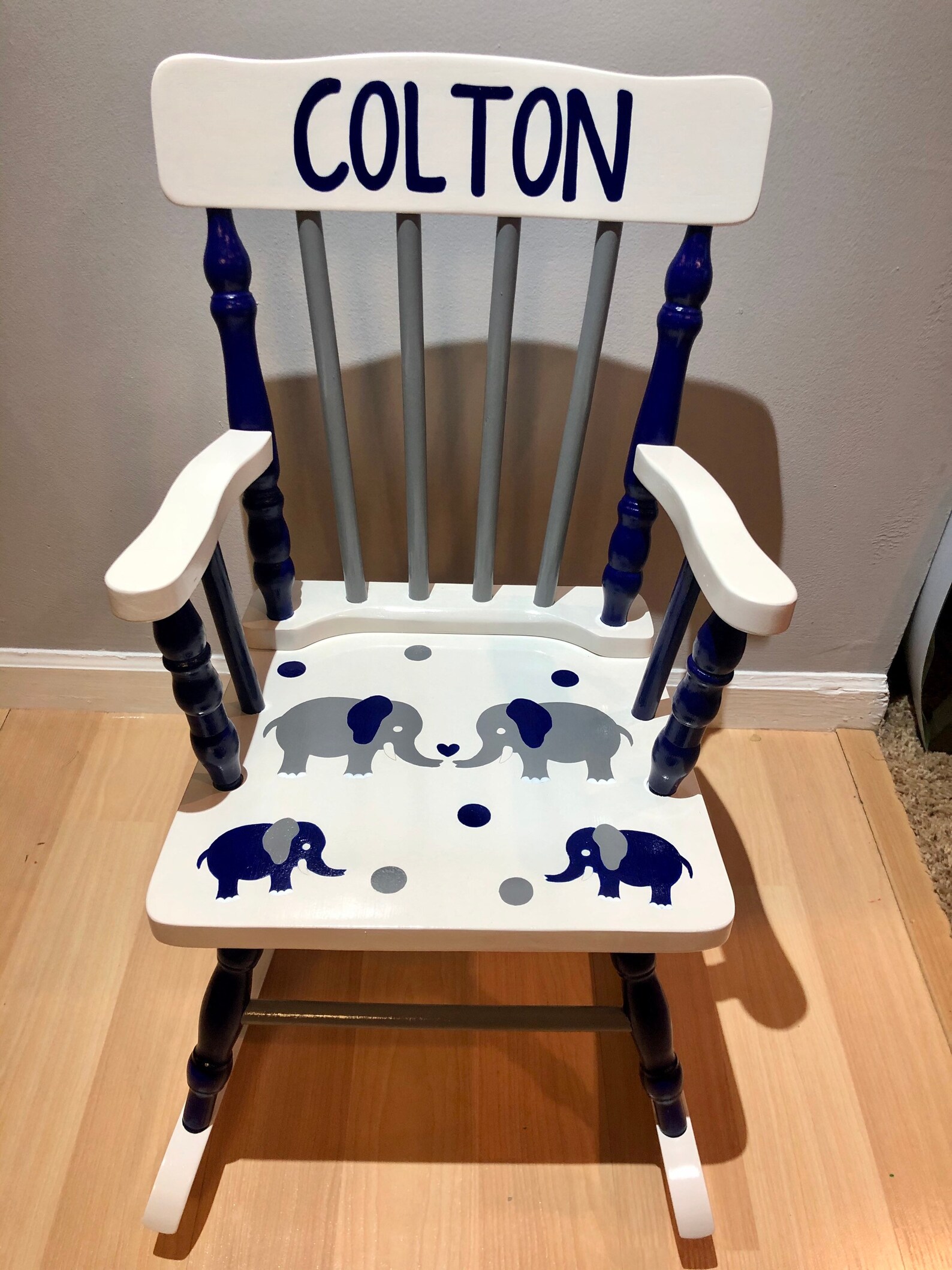Elephant Rocking Chair Baby Boy Nursery Baby Elephant - Etsy