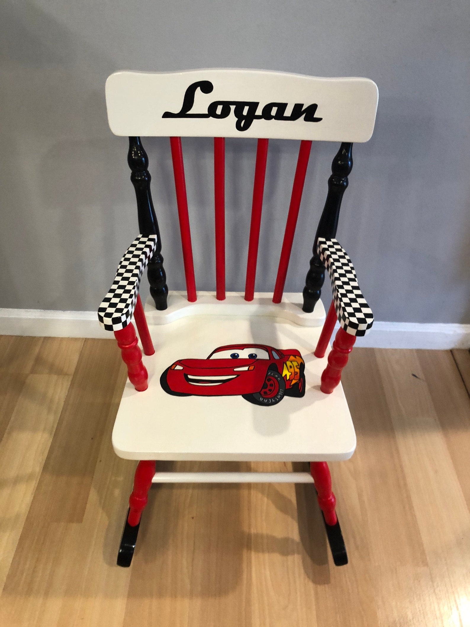 Cars Rocking Chair - Cars Nursery - Cars Birthday - Lightning Mcqueen ...