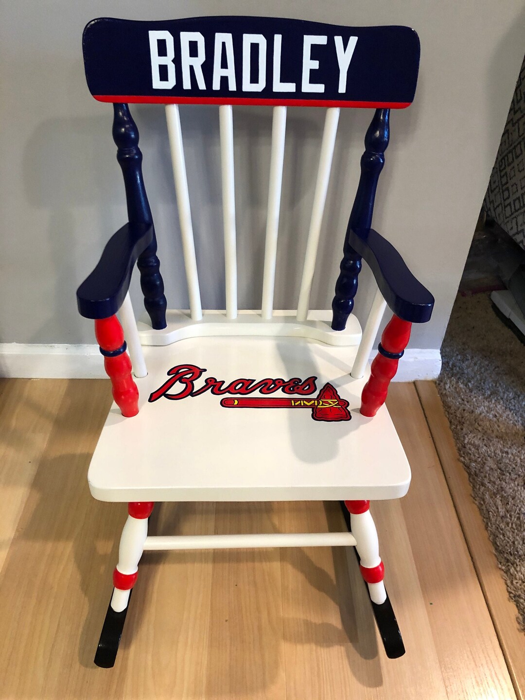 Atlanta Braves - Atlanta Braves Chair - MLB Gift - Baseball Gift ...