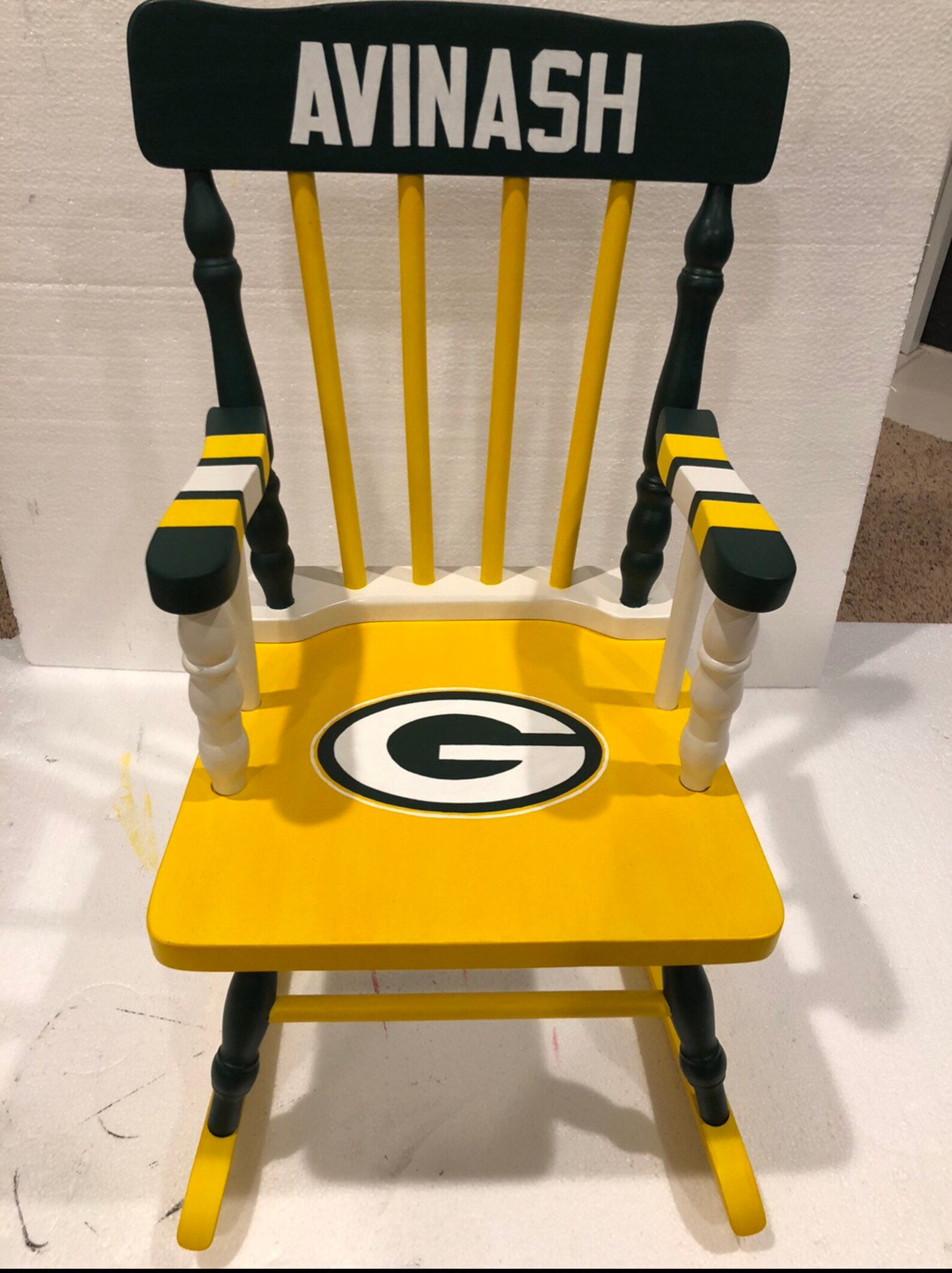 Greenbay Packers NFL Chair childrens Rocking Chair - Etsy