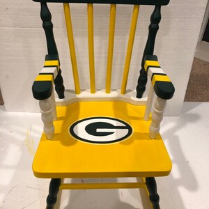 Greenbay Packers NFL Chair -childrens Rocking Chair - Personalized ...