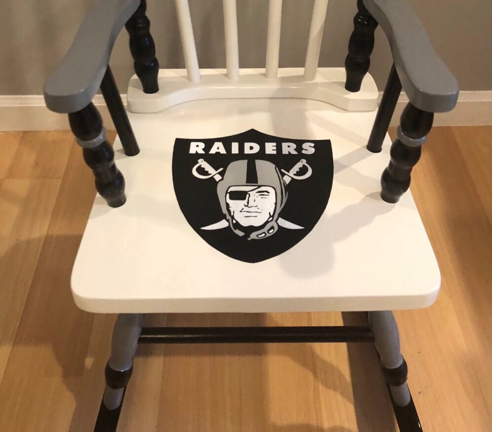 Oakland Raiders Childs Rocking Chair - Etsy