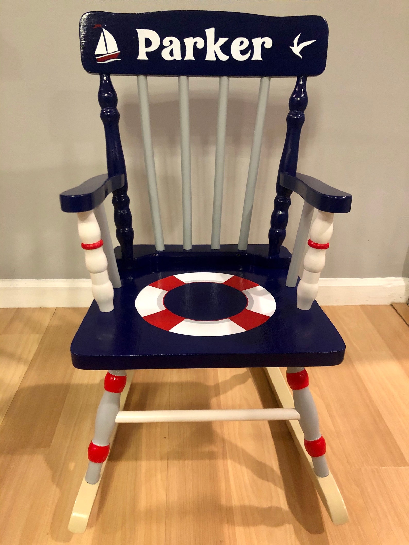Nautical Nursery - Nautical Baby - Nautical Rocking Chair - Nautical ...