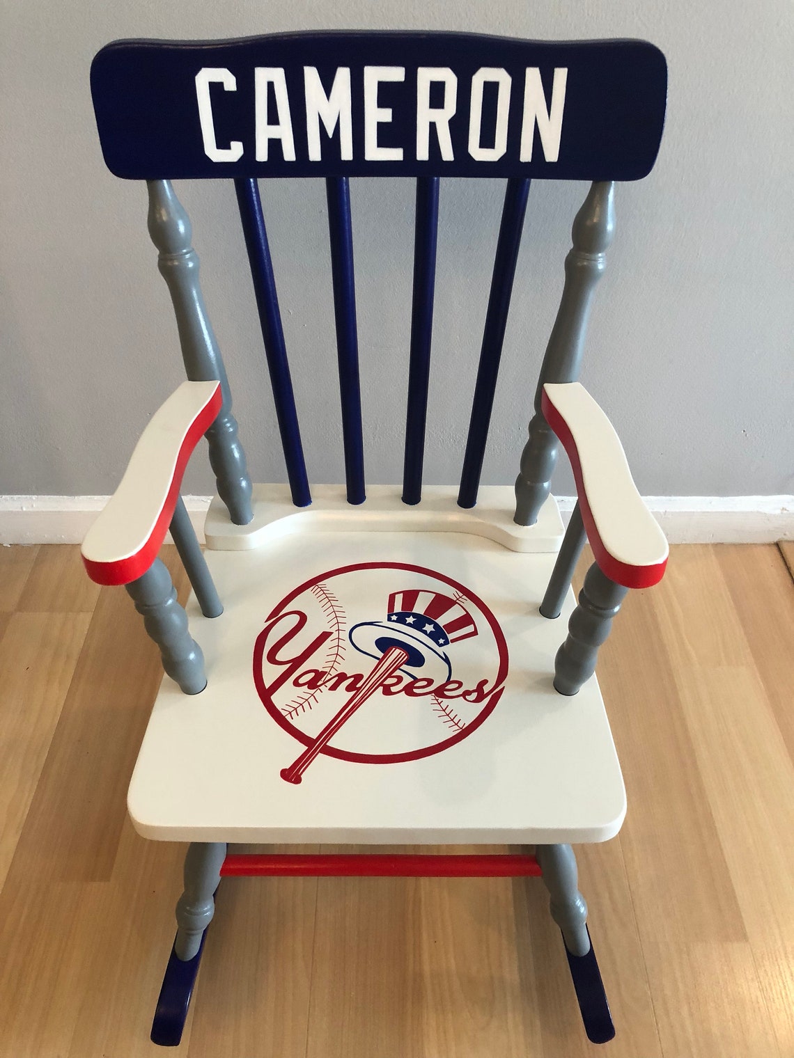 New York Yankees New York Yankees Rocking Chair New York - Etsy