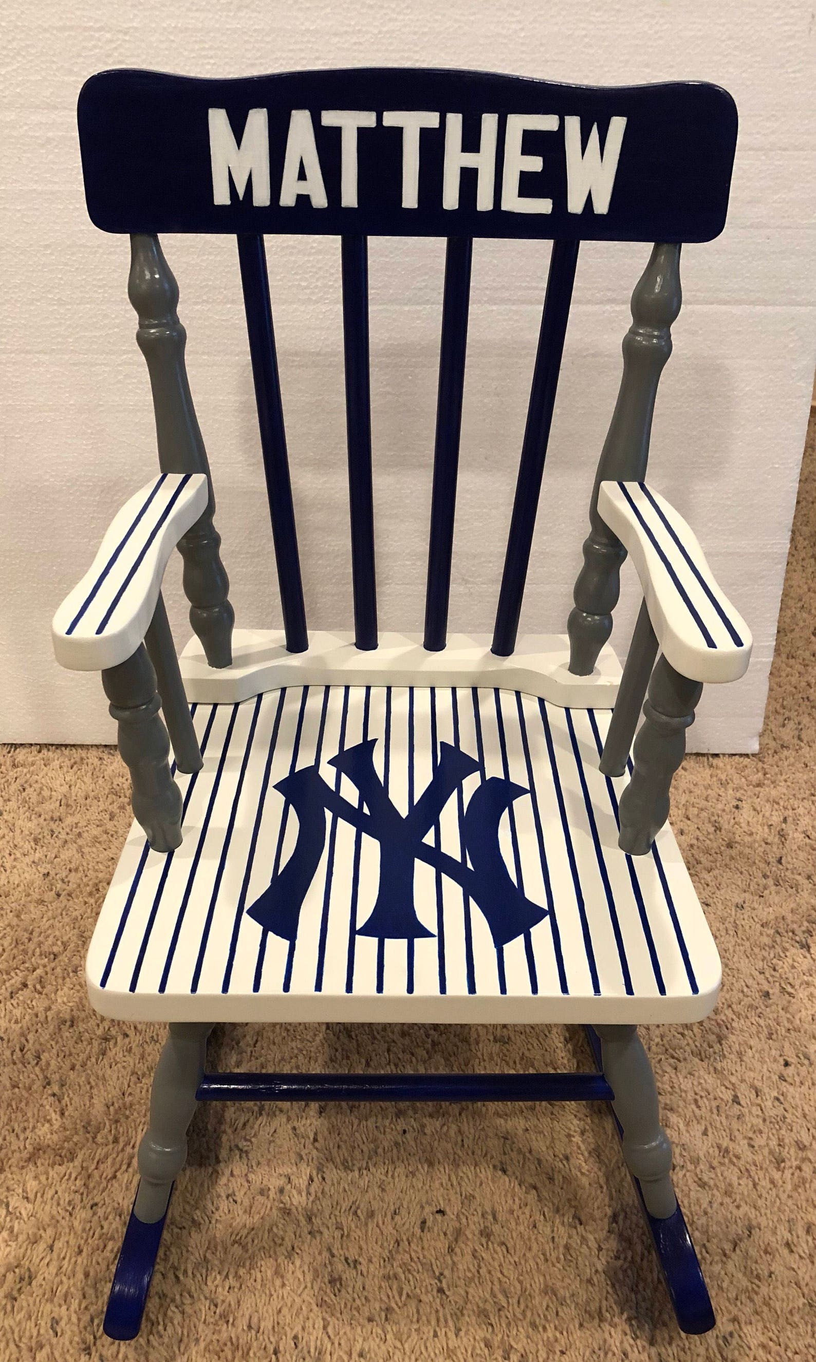 New York Yankees New York Yankees Rocking Chair New York - Etsy