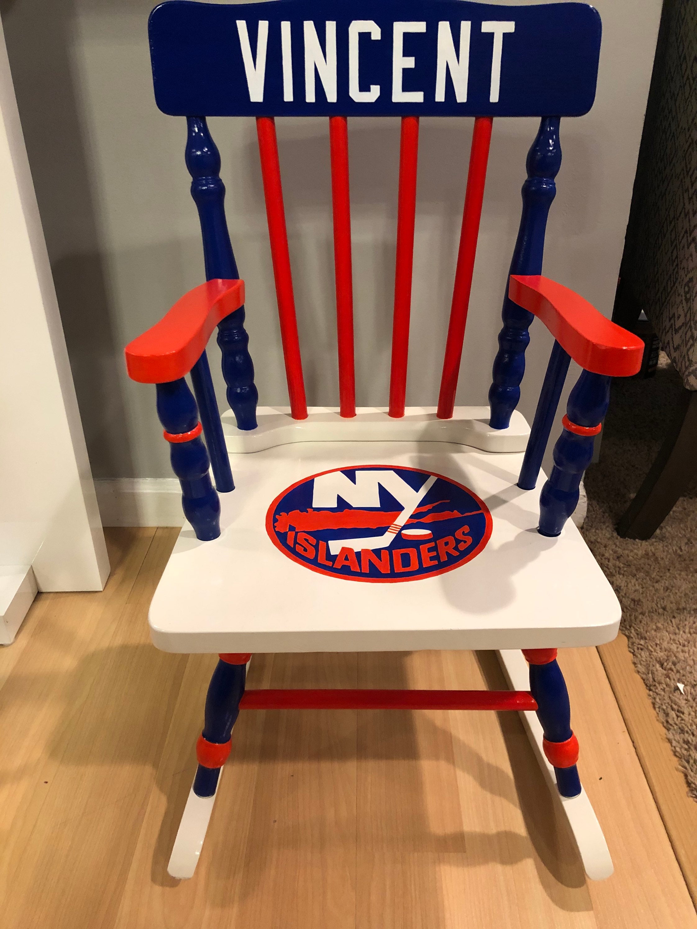New York Islanders Childs Rocking Chair - Etsy