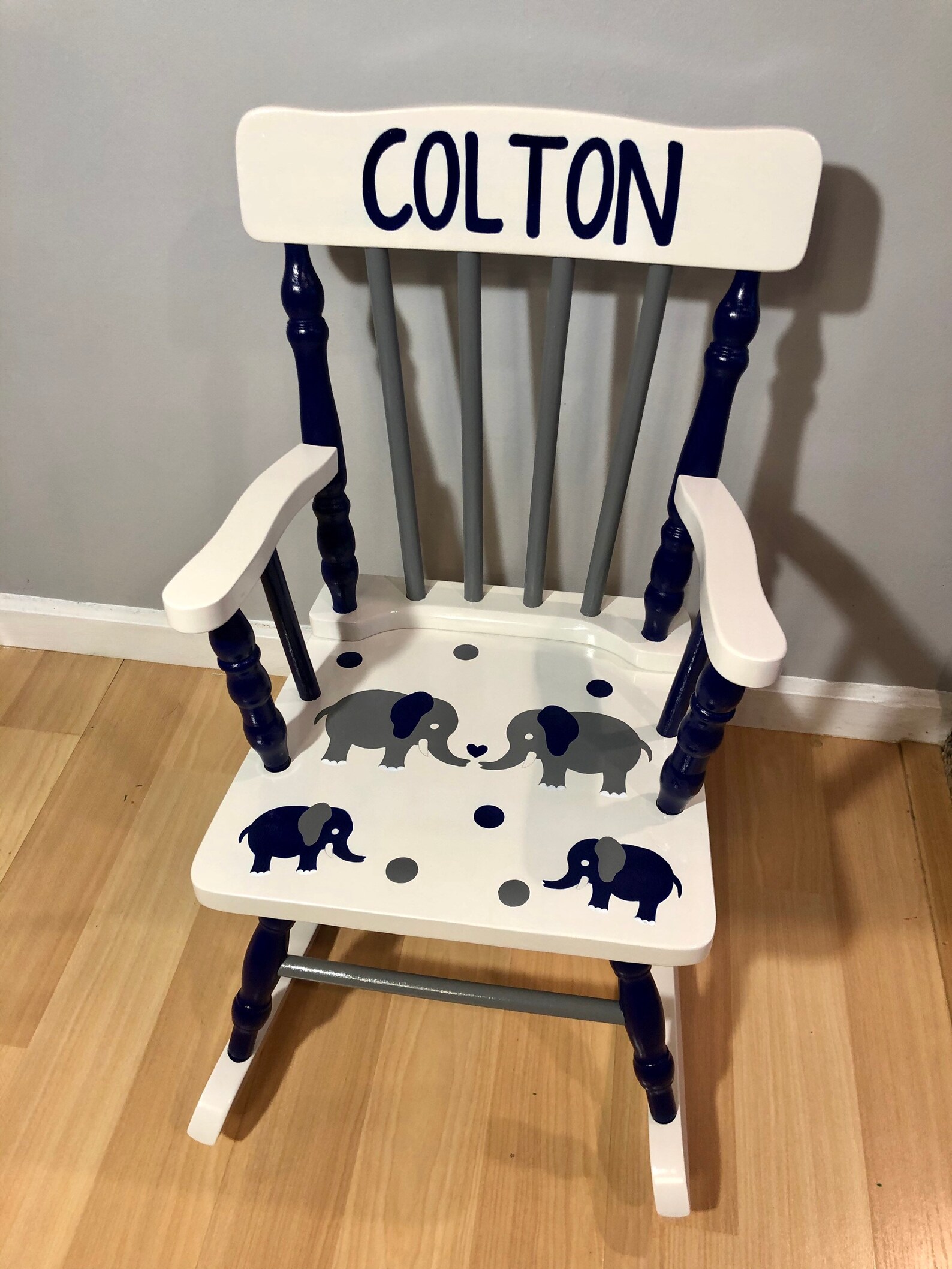 Elephant Rocking Chair Baby Boy Nursery Baby Elephant | Etsy