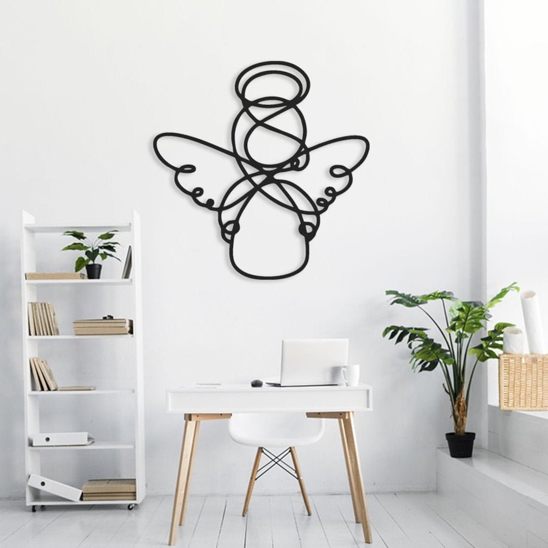Angel Wall Decor, Angel Wall Art, Guardian Angel Decor, Hanging Wall ...