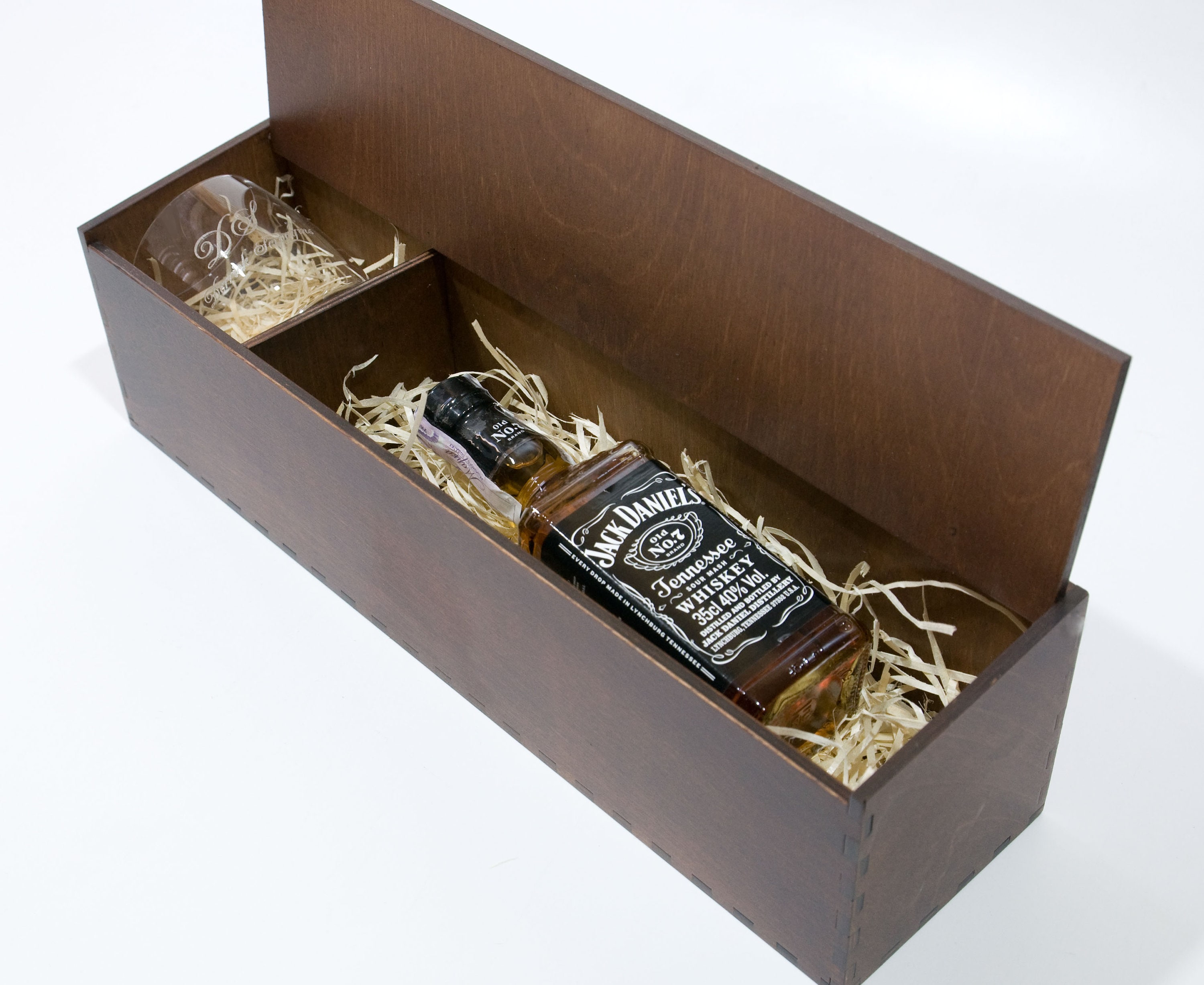 Wooden Box For Whiskey Set Of Bottle And Glasses Personalized Etsy