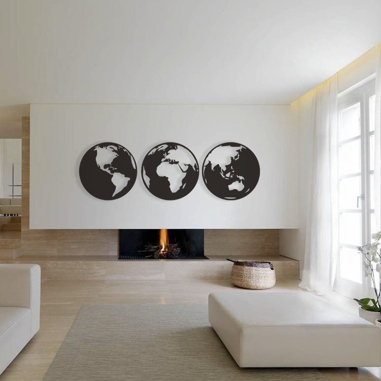 World Map Wall Art World Map Wall Decor Wooden World Map - Etsy