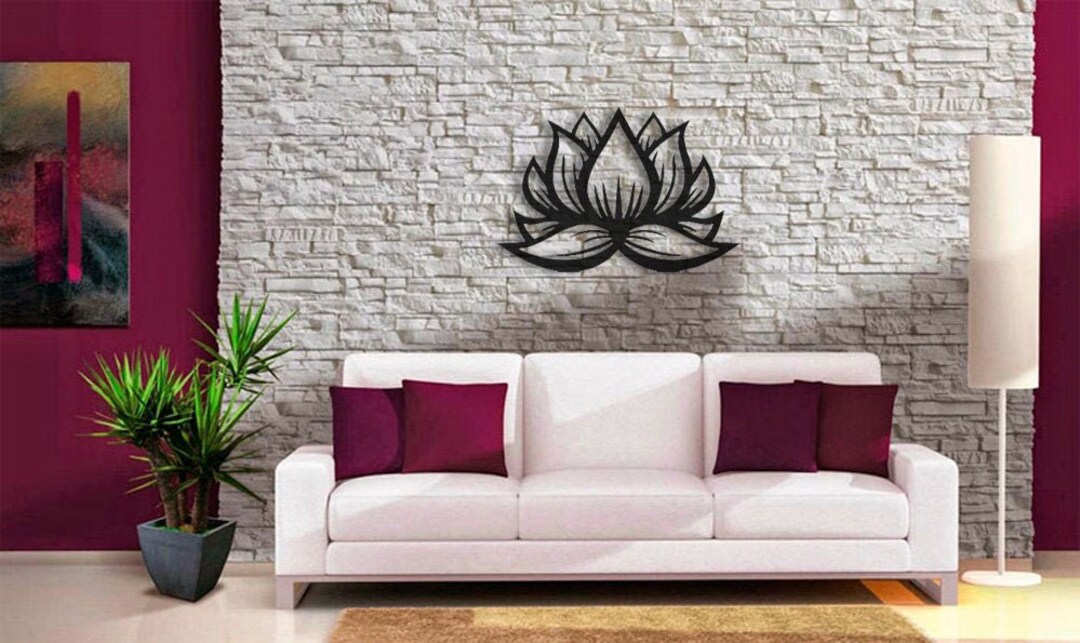 Lotus Wall Decor, Lotos Wall Art, Wall Hanging Lotus, Flower Decor ...