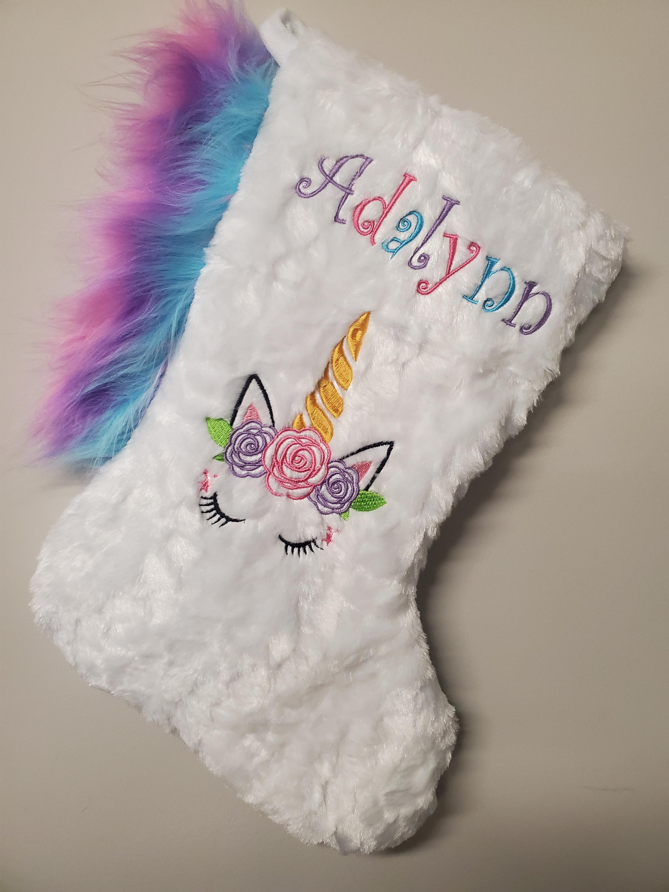 Super Cute Handmade Faux Fur Unicorn Christmas Stocking - Etsy