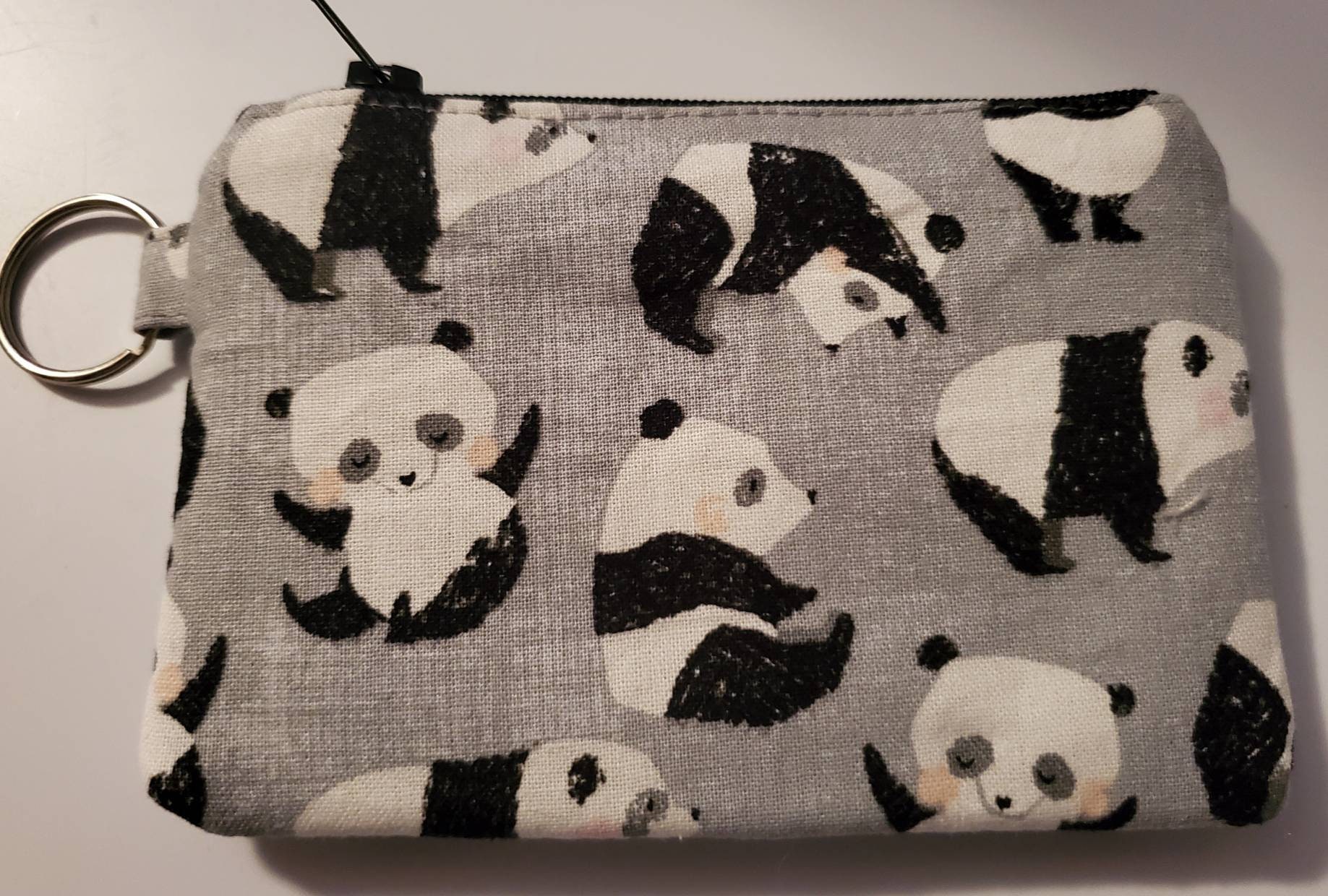 Super Cute Panda Print ID Wallet Key Chain Wristlet/lanyard - Etsy