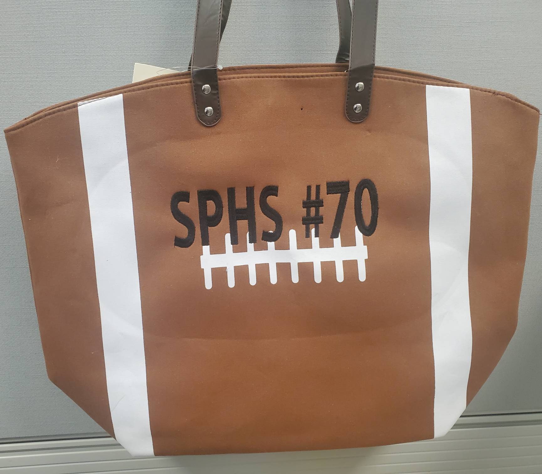Super Cute Large Football Tote Print Canvas Tote monogram - Etsy