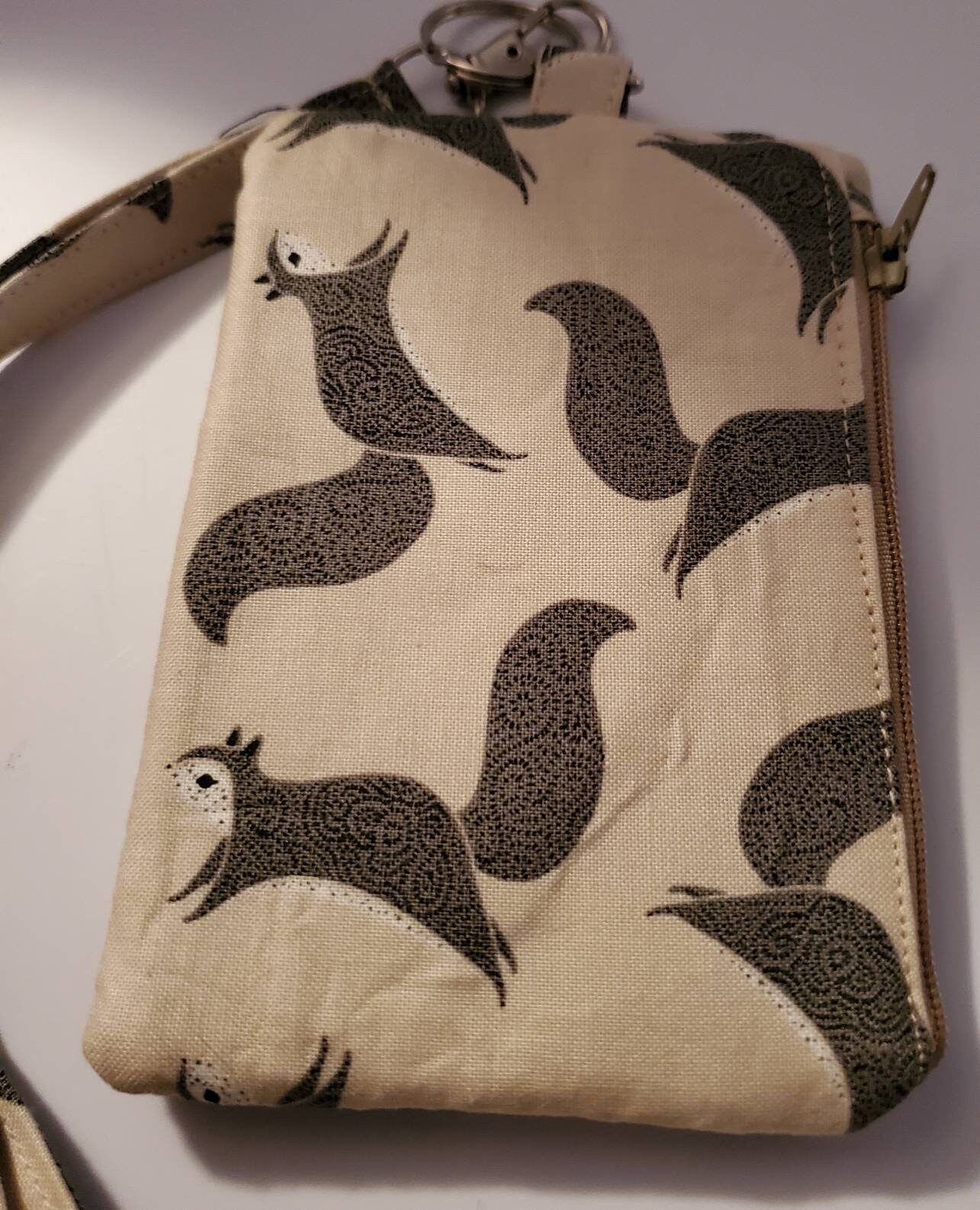 Super Cute Squirrel Party Print ID & Coin Wallet Key Chain - Etsy