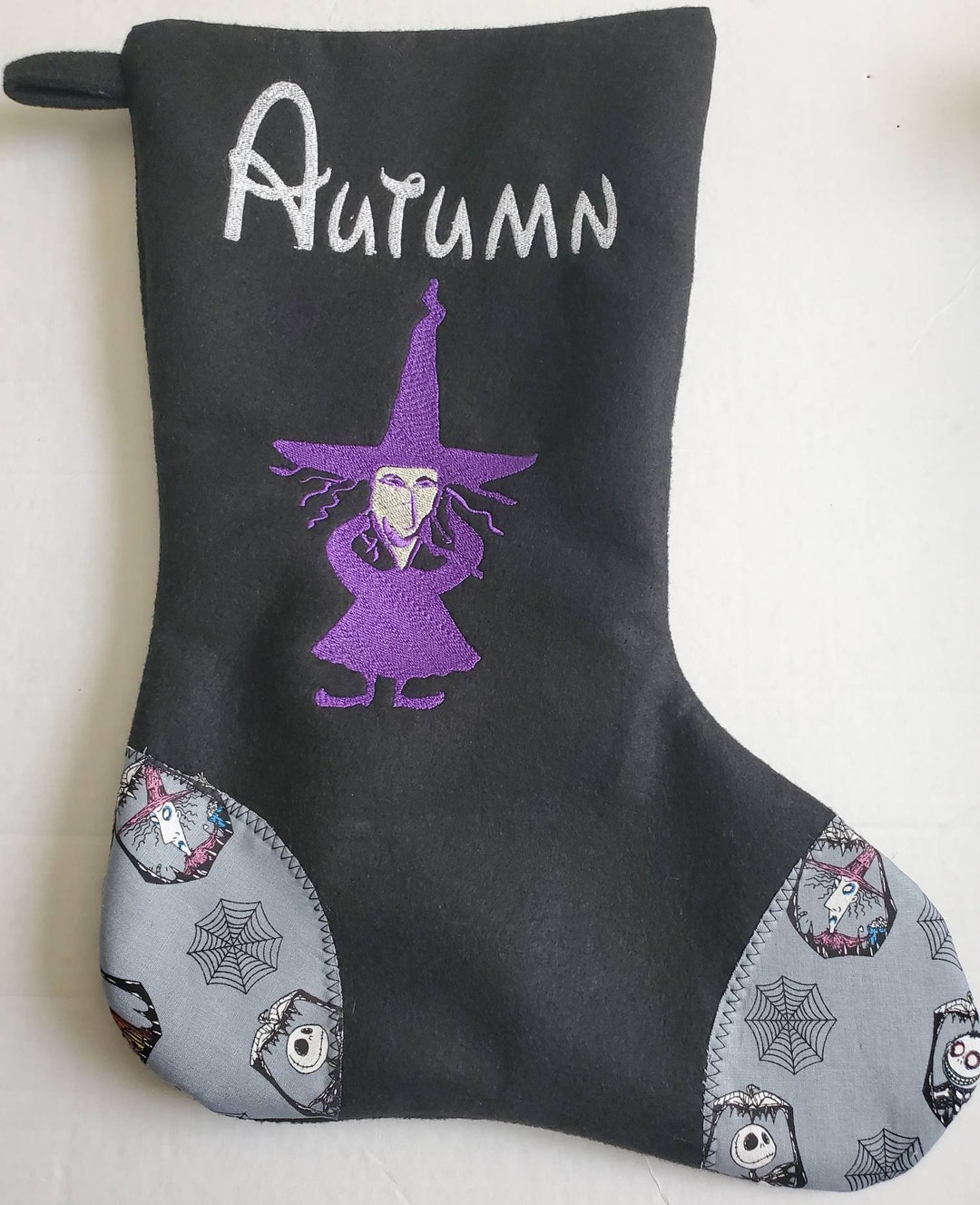 Handmade Christmas Christmas Witch Stocking-monogram Ready - Etsy