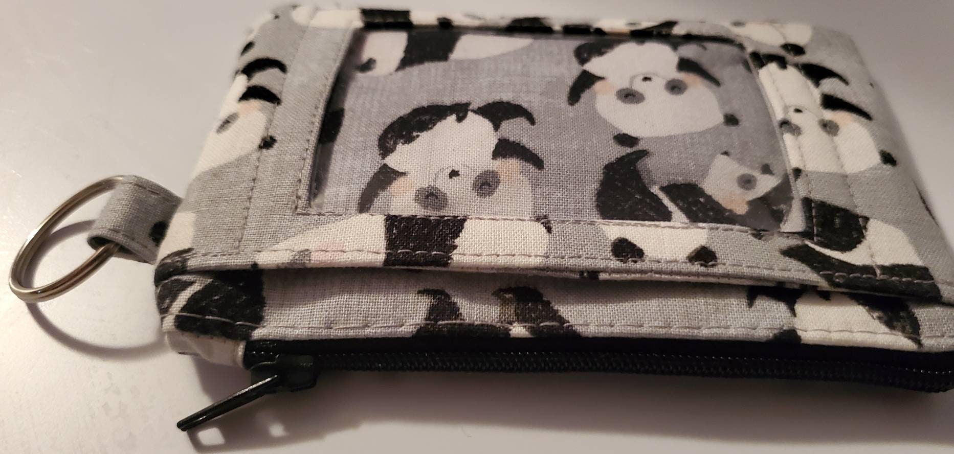 Super Cute Panda Print ID Wallet Key Chain Wristlet/lanyard - Etsy