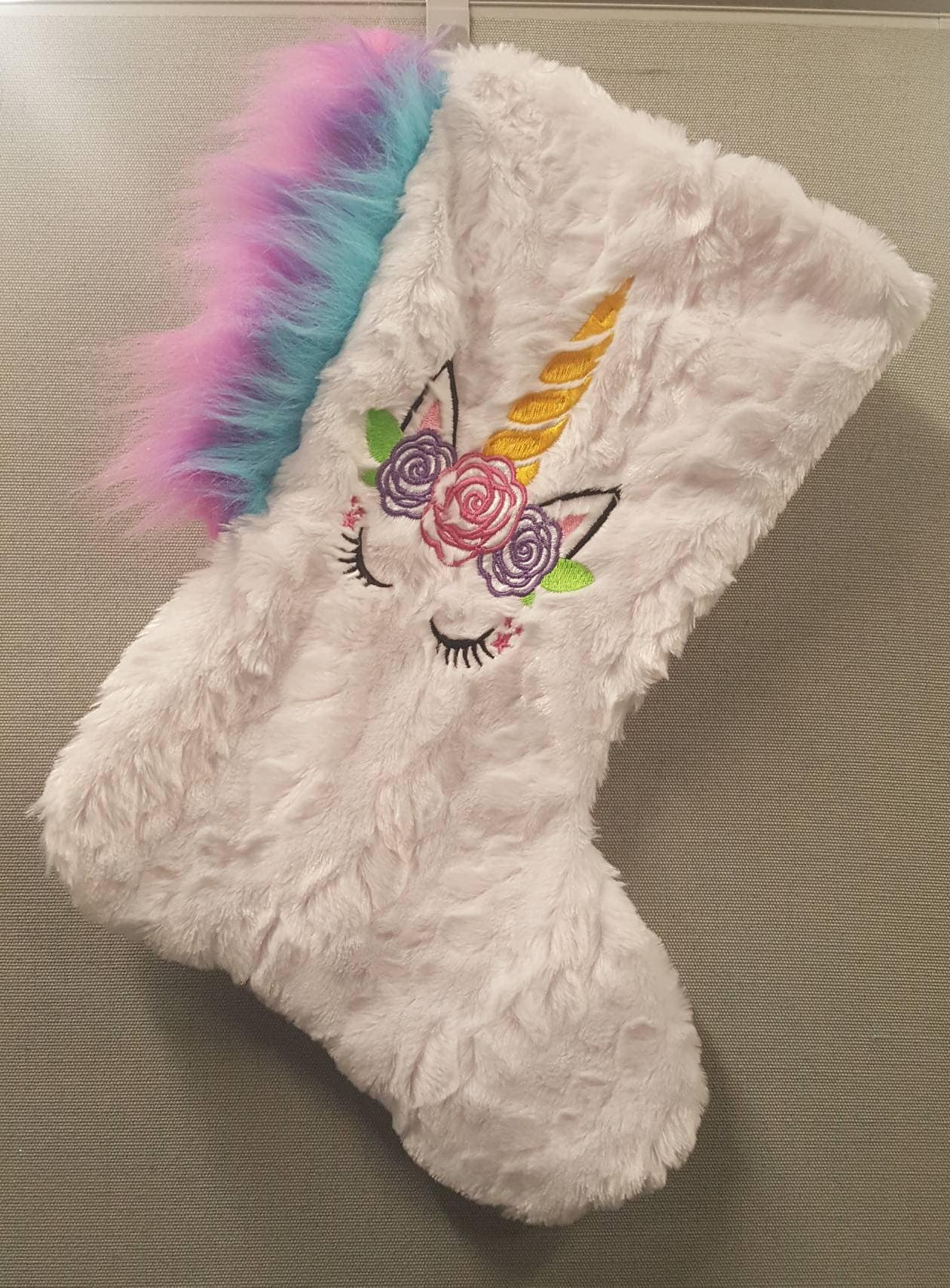 Super Cute Handmade Faux Fur Unicorn Christmas Stocking - Etsy
