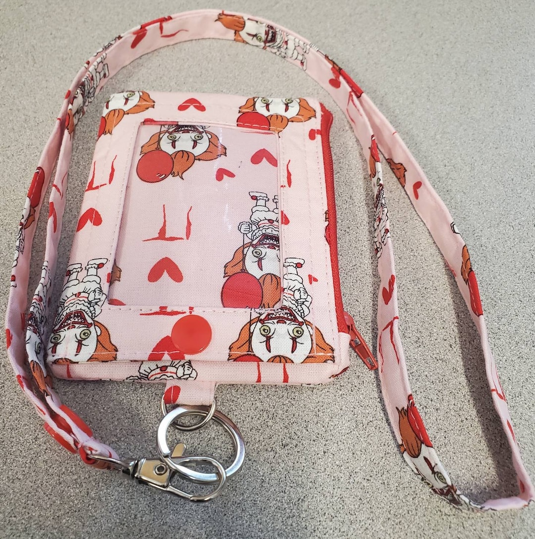 Super Cute Its the Creepy Clown Print ID Wallet Key Chain Lanyard - Etsy