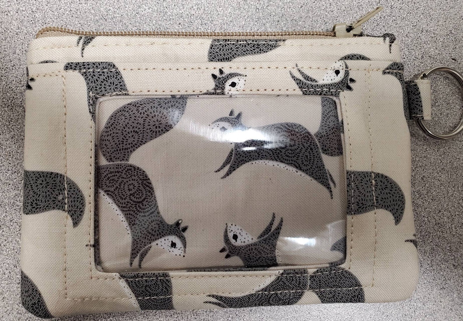 Super Cute Squirrel Party Print ID & Coin Wallet Key Chain - Etsy