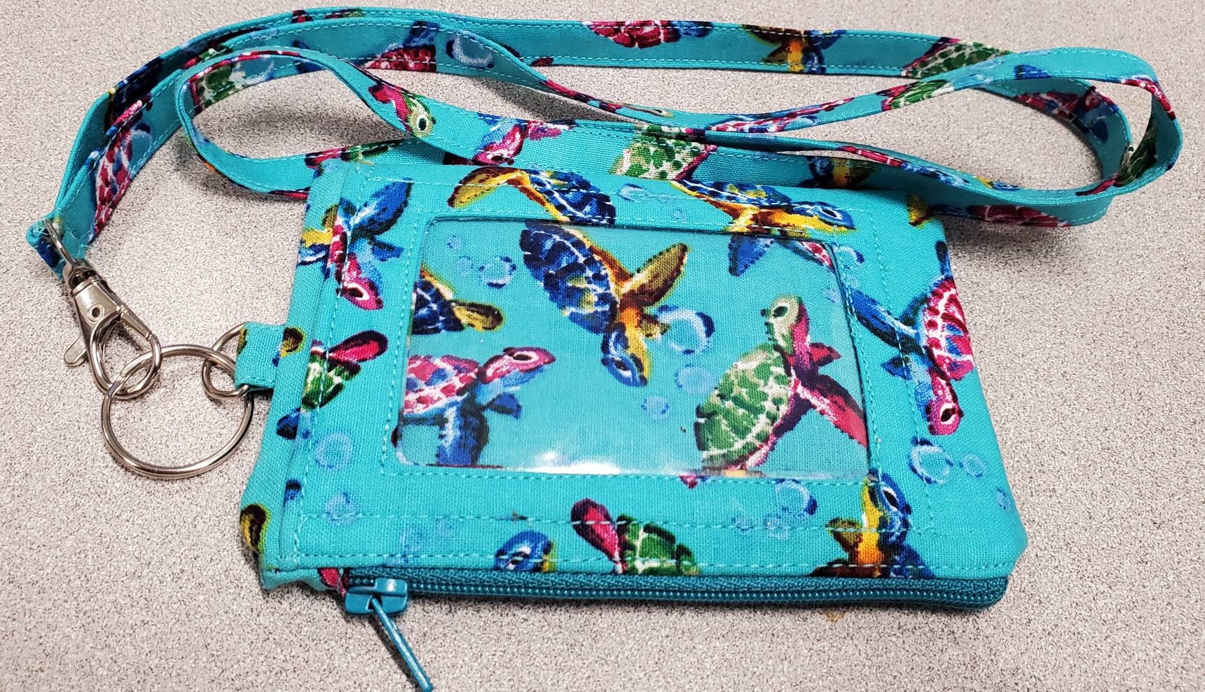 Super Cute Under The Sea Turtle Print ID & Coin Wallet Key | Etsy