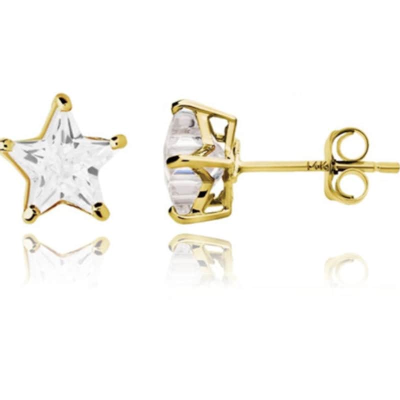 Gold Earring Star Shape - Etsy