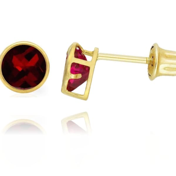 Ruby Earrings 14k - Etsy