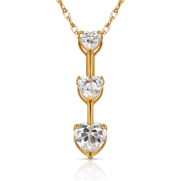 Triple Heart Pendant - Etsy