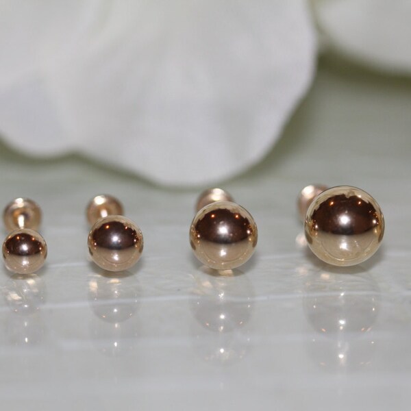 Gold Ball Earrings - Etsy