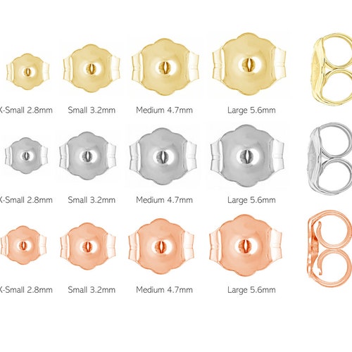 14K Solid Gold Push Backs. Replacement Backing Butterfly | Etsy