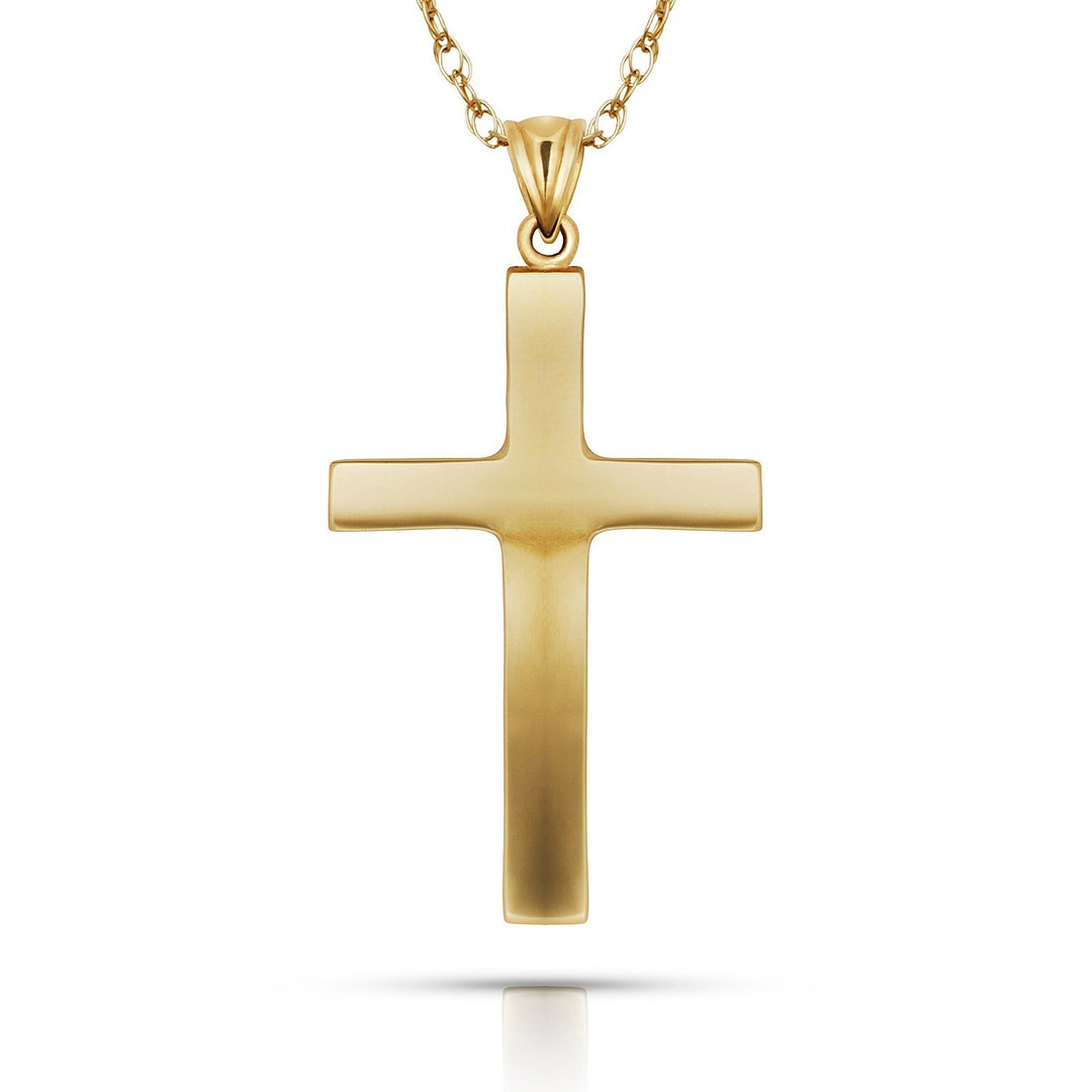 14k Solid Gold Cross Pendant | Solid Gold Cross| Cross Pendant ...