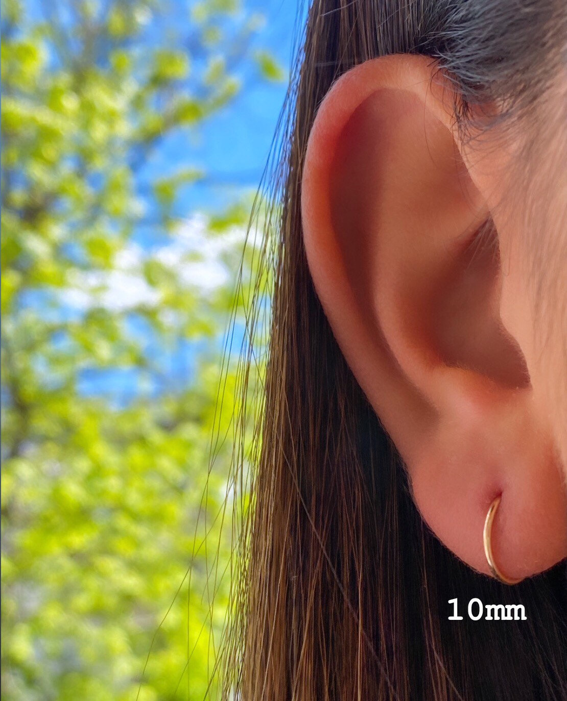 14k Solid Gold Thin Endless Hoops gold Lightweight Hoops - Etsy