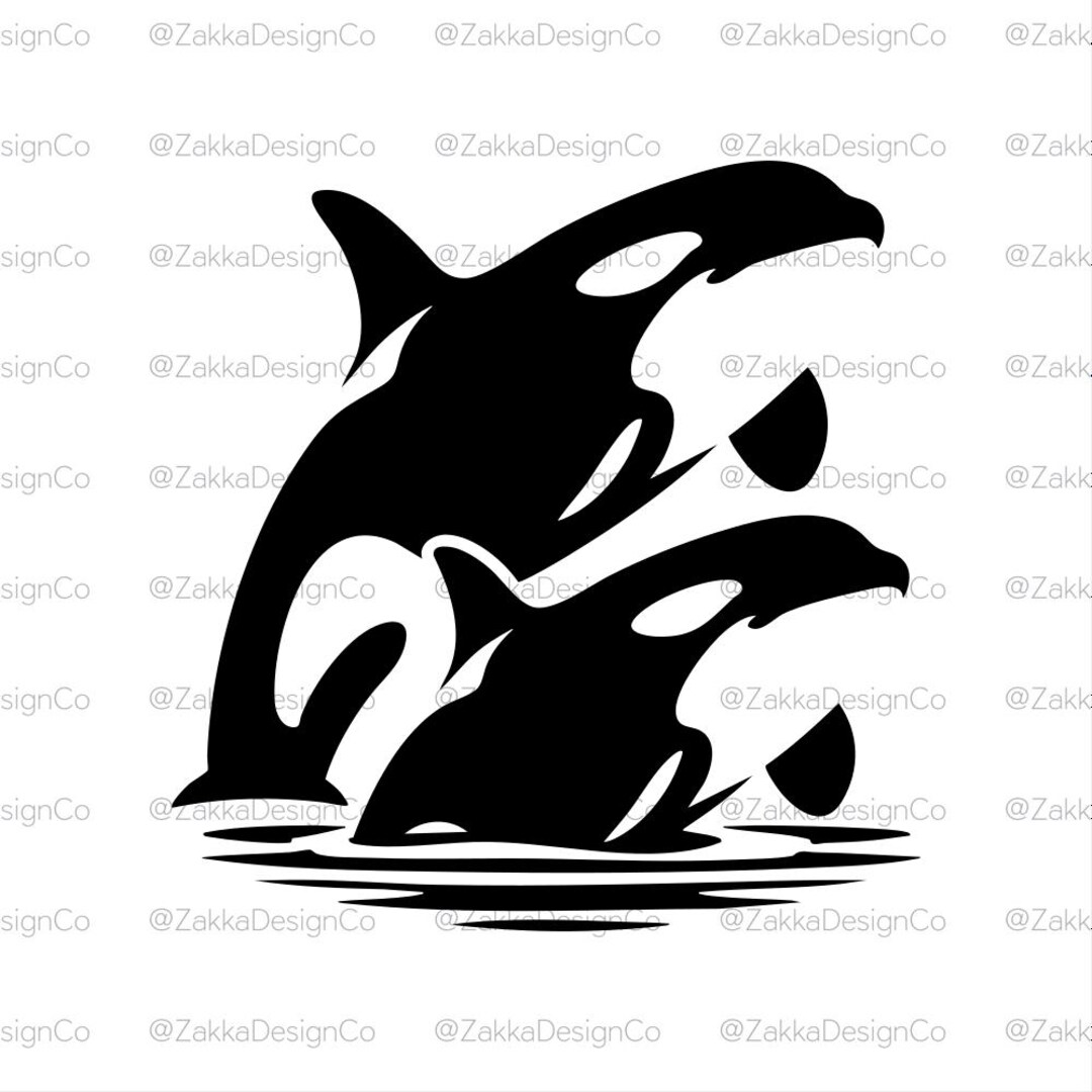 Orca SVG, Killer Whale Clipart, Orca Vector, Marine Animal, Digital ...