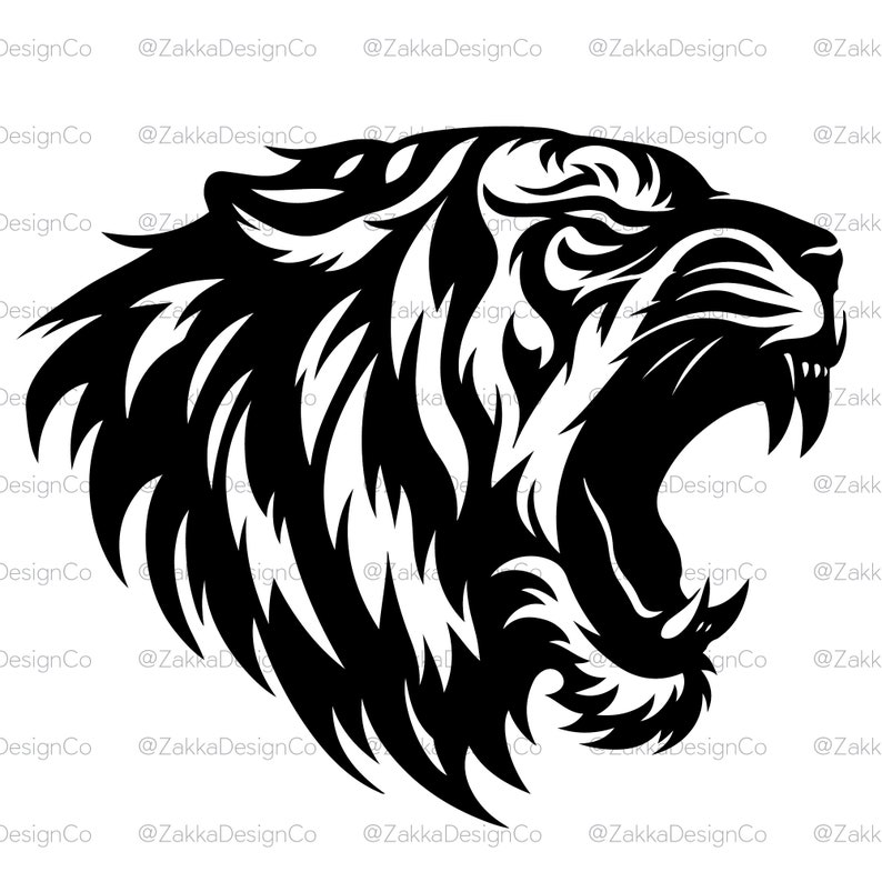 Tiger Roaring Svg | Tiger, Wild, King, Animal, Dxf, Png, Cut Files for ...